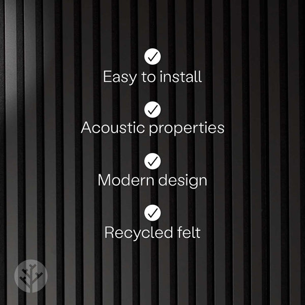 Black Acoustic Wood Wall Panels | Luxury Quality | Order Online