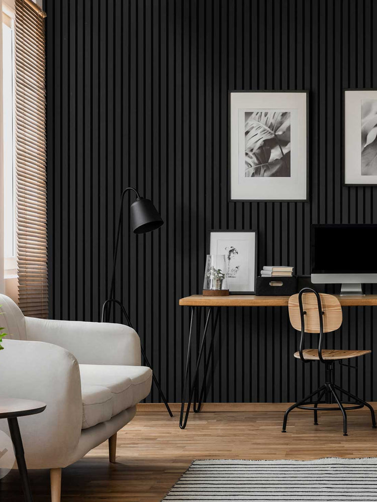 Bold Black Acoustic Wood Panels | Luxury Quality | Order Online