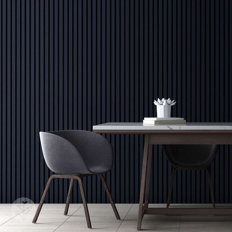 Midnight Blue Acoustic Slat Panels | Midnight Blue Wall Panels