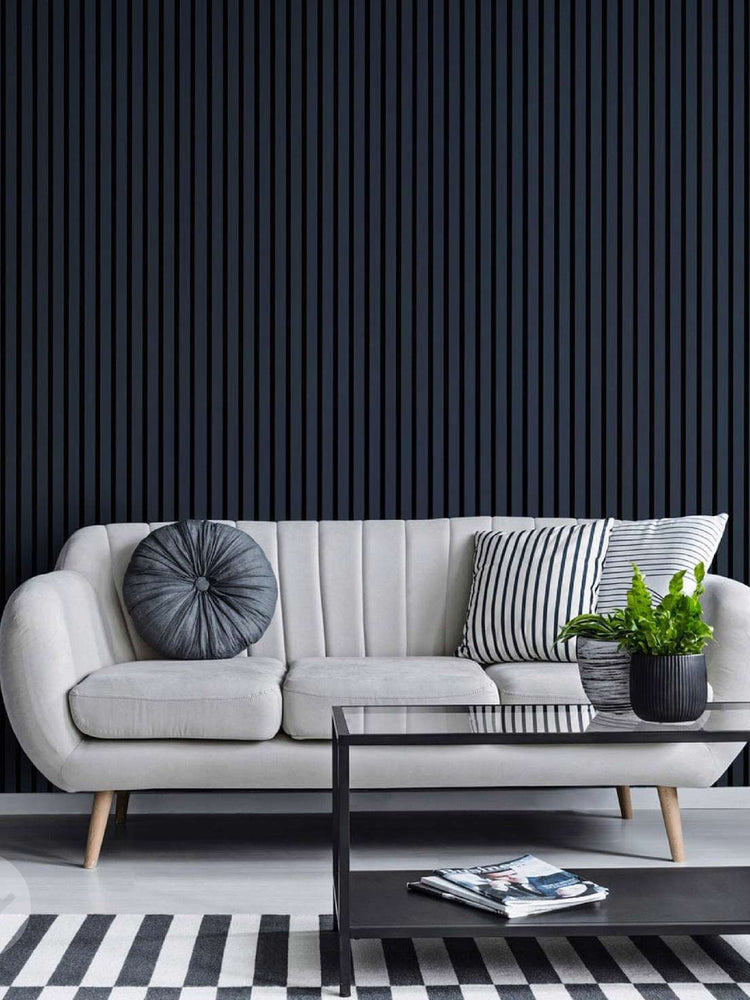 Midnight Blue Acoustic Slat Panels | Midnight Blue Wall Panels